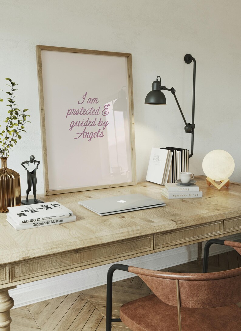 Protected by Angels Wall Art - Inspirational Quote Printable ...