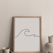 Wave Print Fine Line Print Digital Download Minimal - Etsy