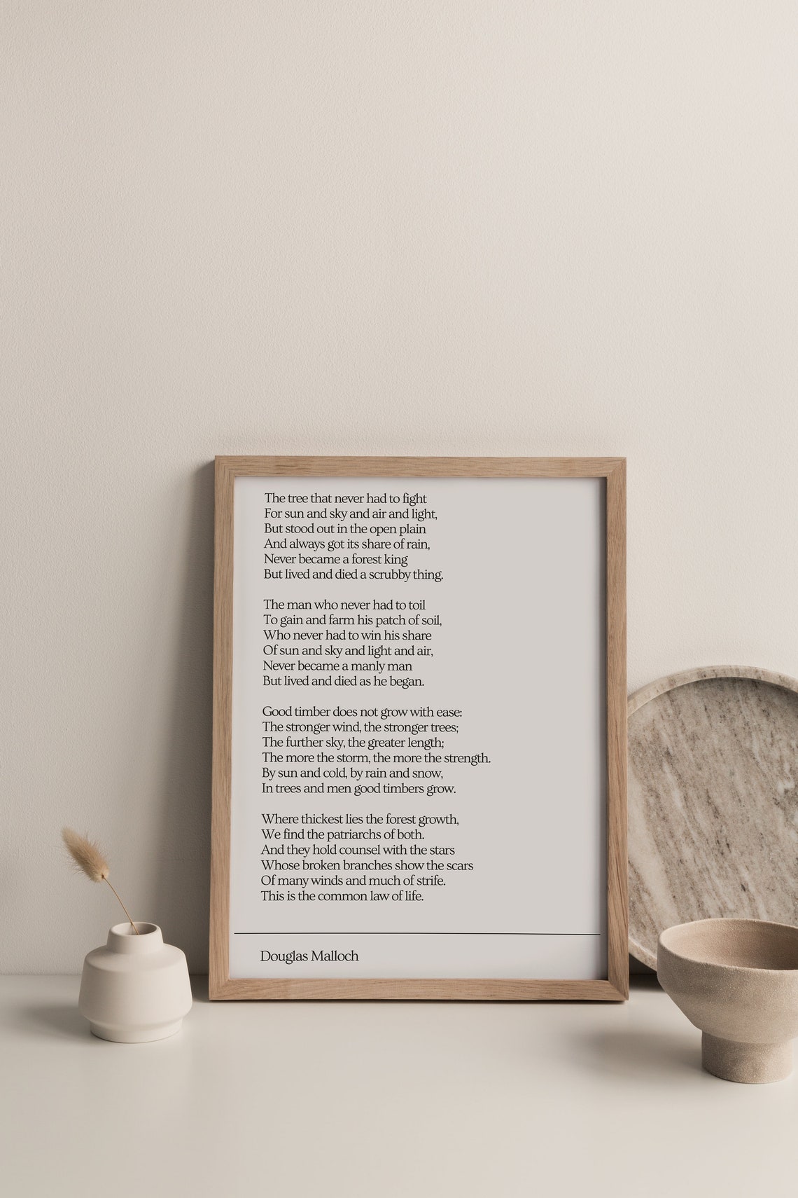 Printable Art Good Timber Print Douglas Malloch Print Wall - Etsy