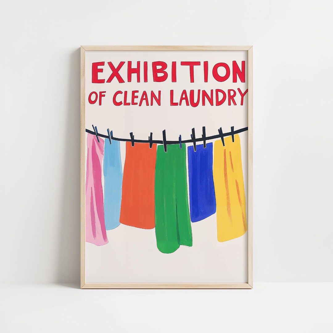 Exhibition of Clean Laundry Wall Art - Fun and Colorful Poster ...