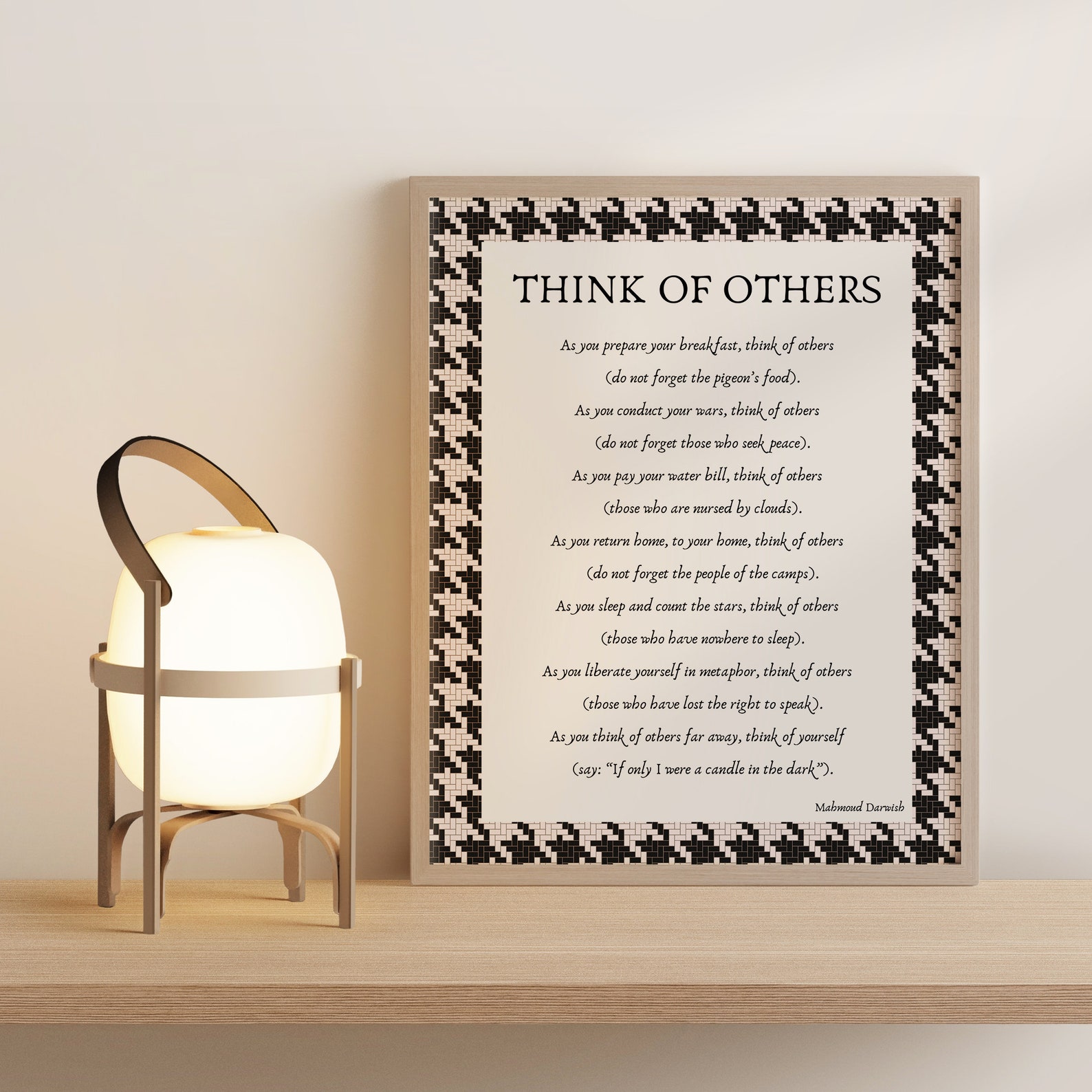 Printable Art, Mahmoud Darwish Print, Think of Others, Wall Art Prints ...