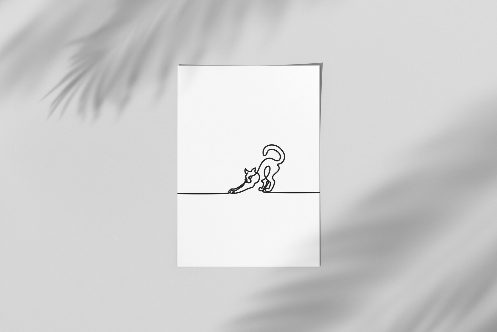 Fine Line Cat Print, Abstract Art, Abstract Prints, Line Drawing ...