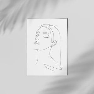 Fine Line Face Print Abstract Art Abstract Prints Line - Etsy