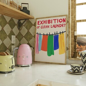 Exhibition of Clean Laundry Wall Art - Fun and Colorful Poster ...