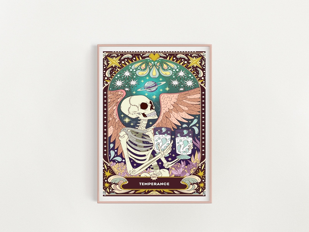 Printable Art, Temperance Definition Print, Wall Art Prints, Tarot Card ...