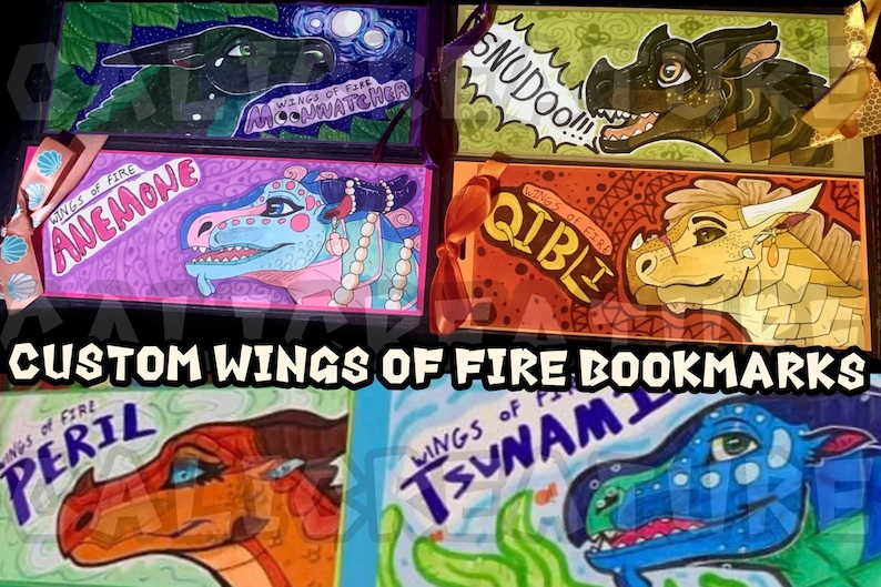 Custom — Made-to-order — Hand-drawn Wings of Fire Dragon Character ...