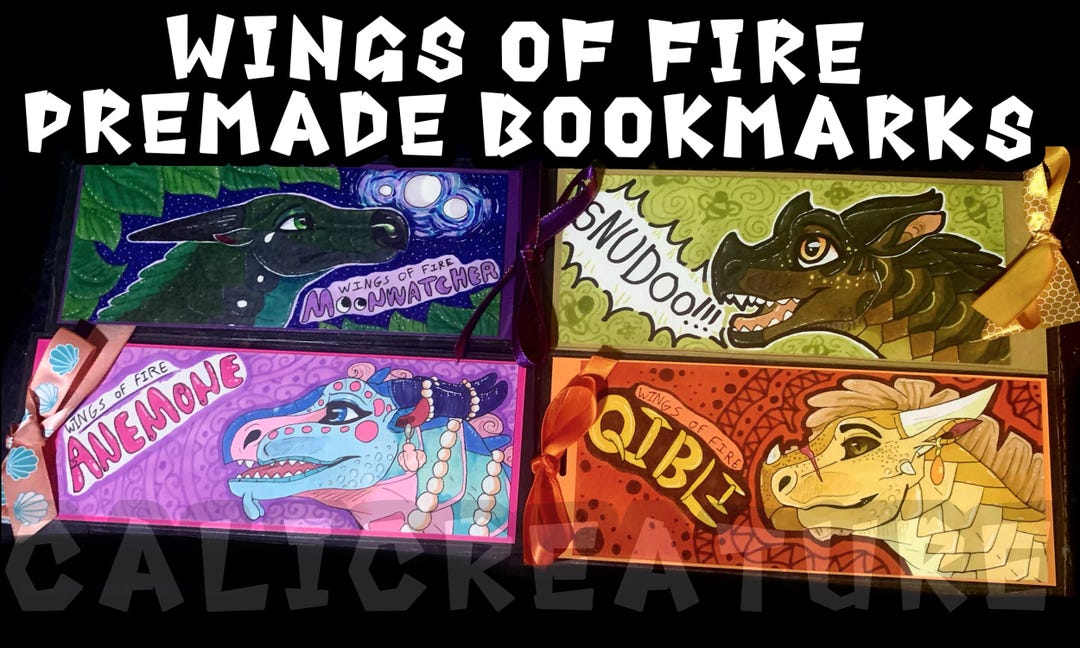 Premade (ready to Ship) Wings of Fire Bookmarks - Etsy UK