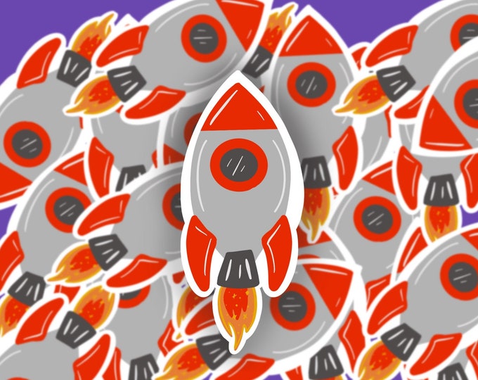 Rocket Ship Sticker - Etsy