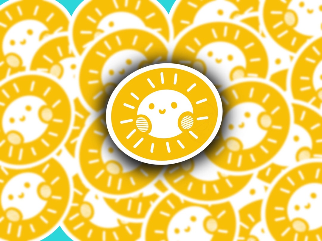 Smiling Sun Sticker - Etsy