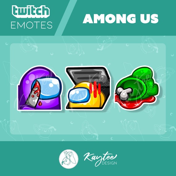 3x Among Us Emotes for Twitch / Discord | Etsy