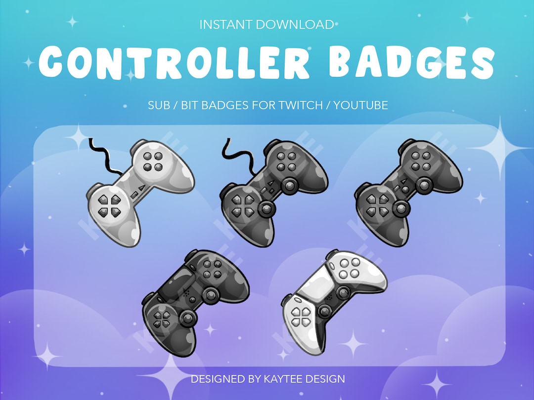 5x Playstation Controller Sub / Bit Badges for Twitch / - Etsy
