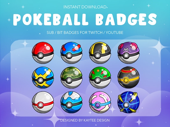 Pokeballs Pokeballs Master Ball Sub / Bit Badges Badges for Twitch ...