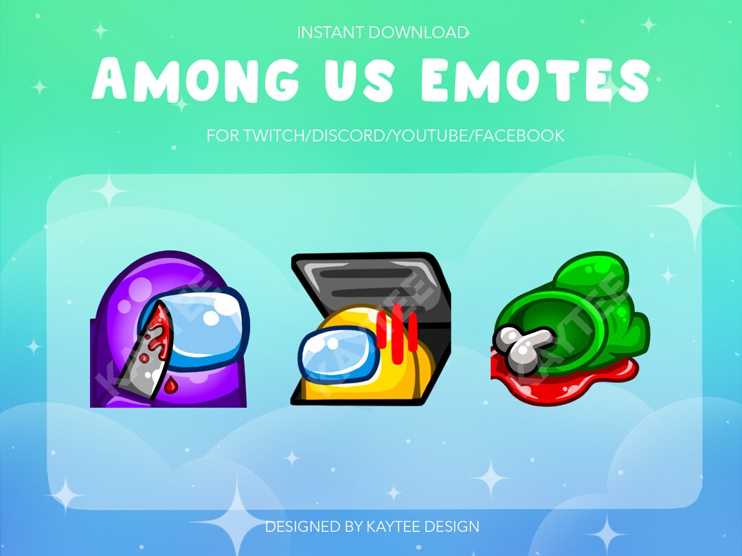 3x Among Us Emotes for Twitch / Discord / Youtube / Facebook - Etsy