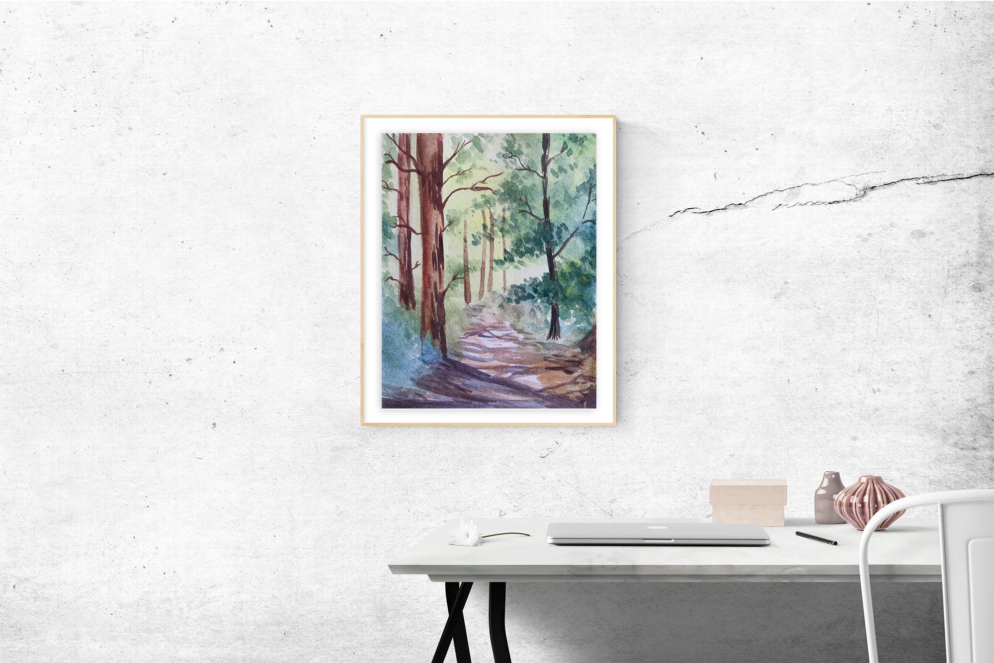 Abstract Forest Painting, Printable, Abstract Print, Nature Prints ...