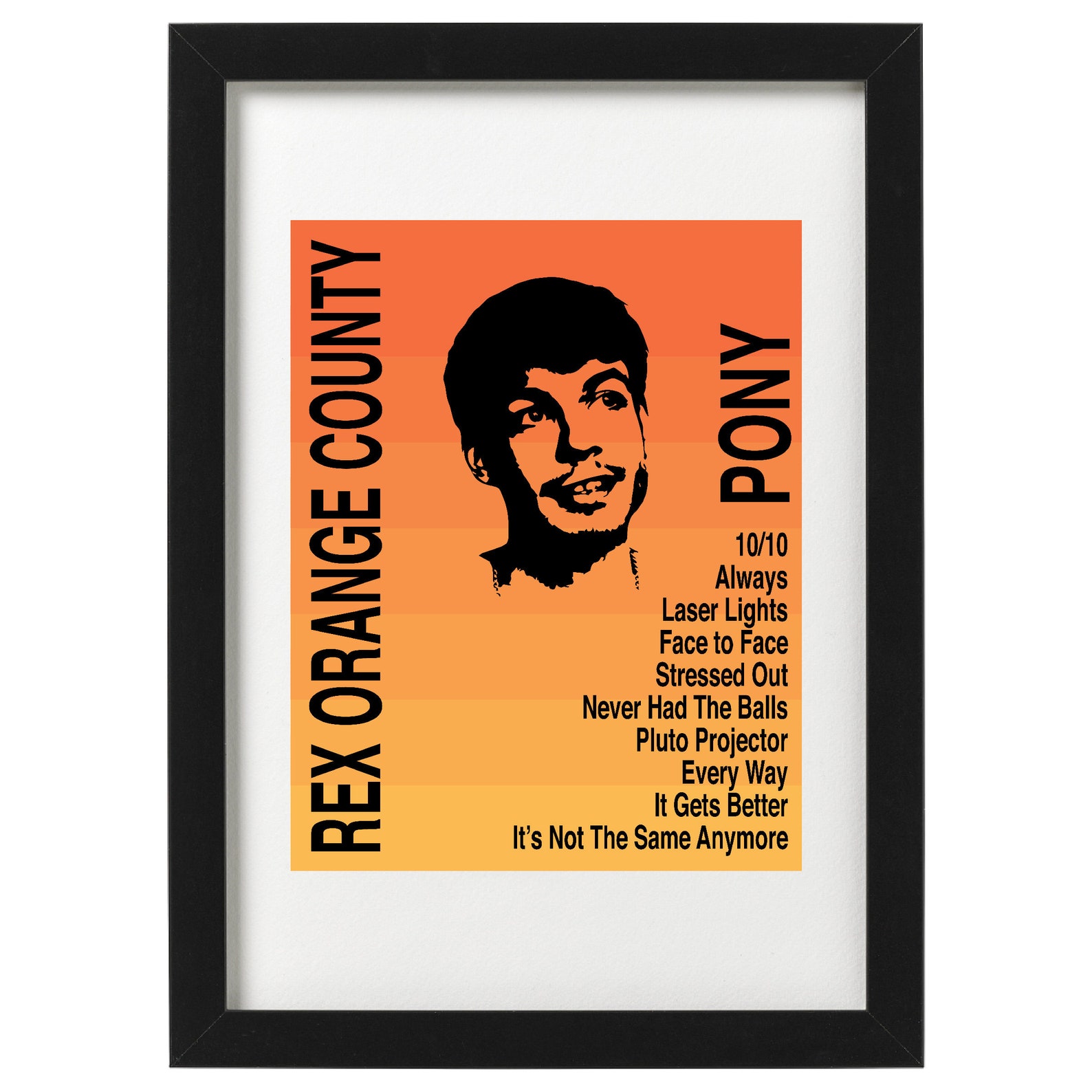 DIGITAL DOWNLOAD Rex Orange County Poster Album Cover | Etsy