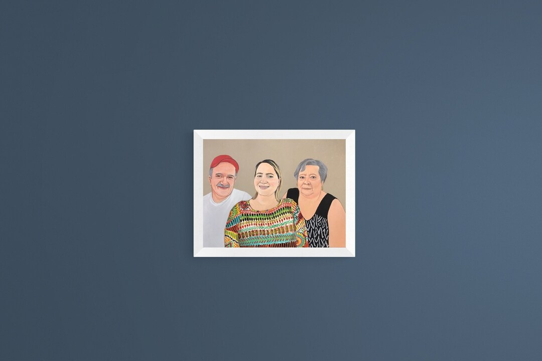 Hand-painted Combine Portrait From Different Photos on Canvas Combined ...