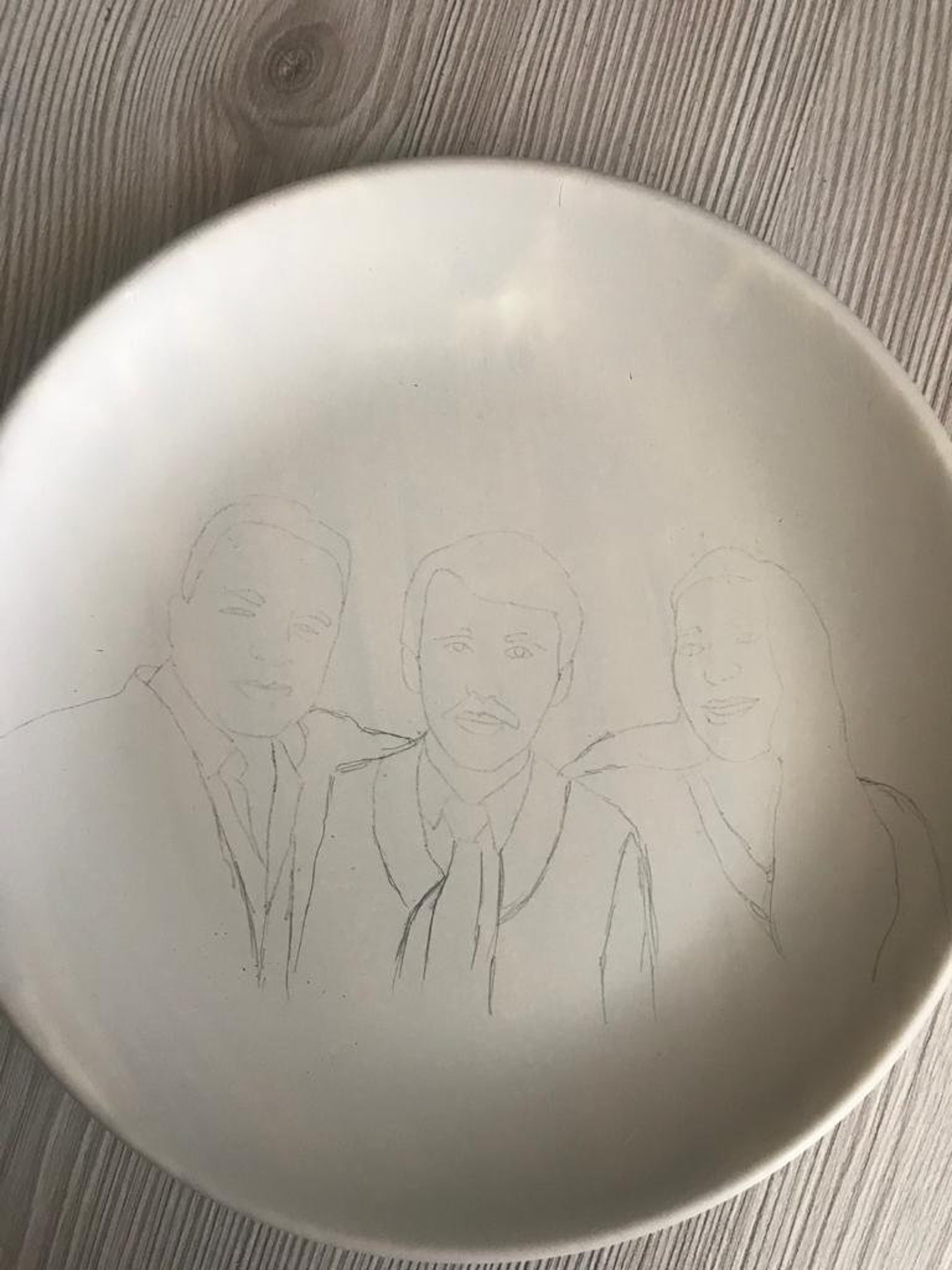 Merge Photos Painting From Photo on Porcelain Plate Original - Etsy