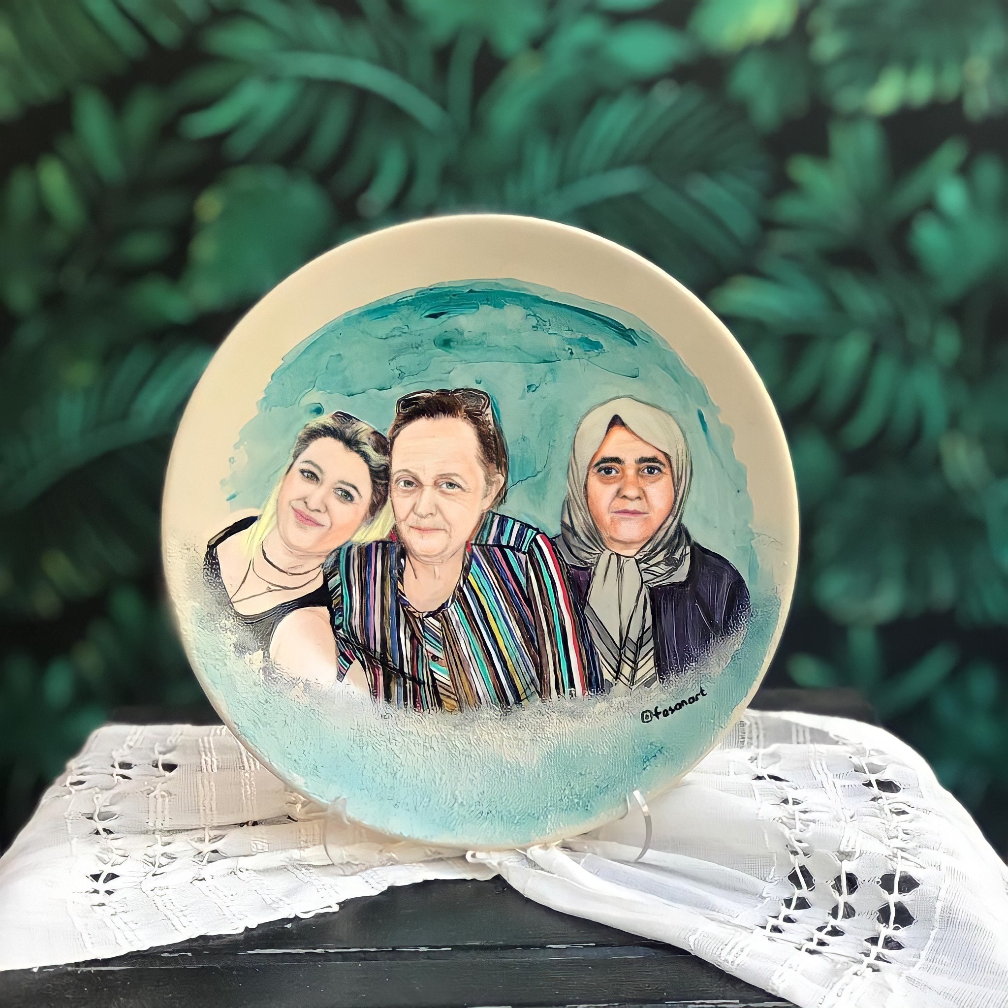 Hand-painted Merged People Portrait on Decor Painting - Etsy