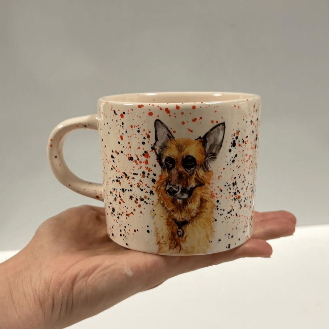 Custom Dog Portrait Mug | Hand Painted Cat Mugs | Personalized Ceramic ...
