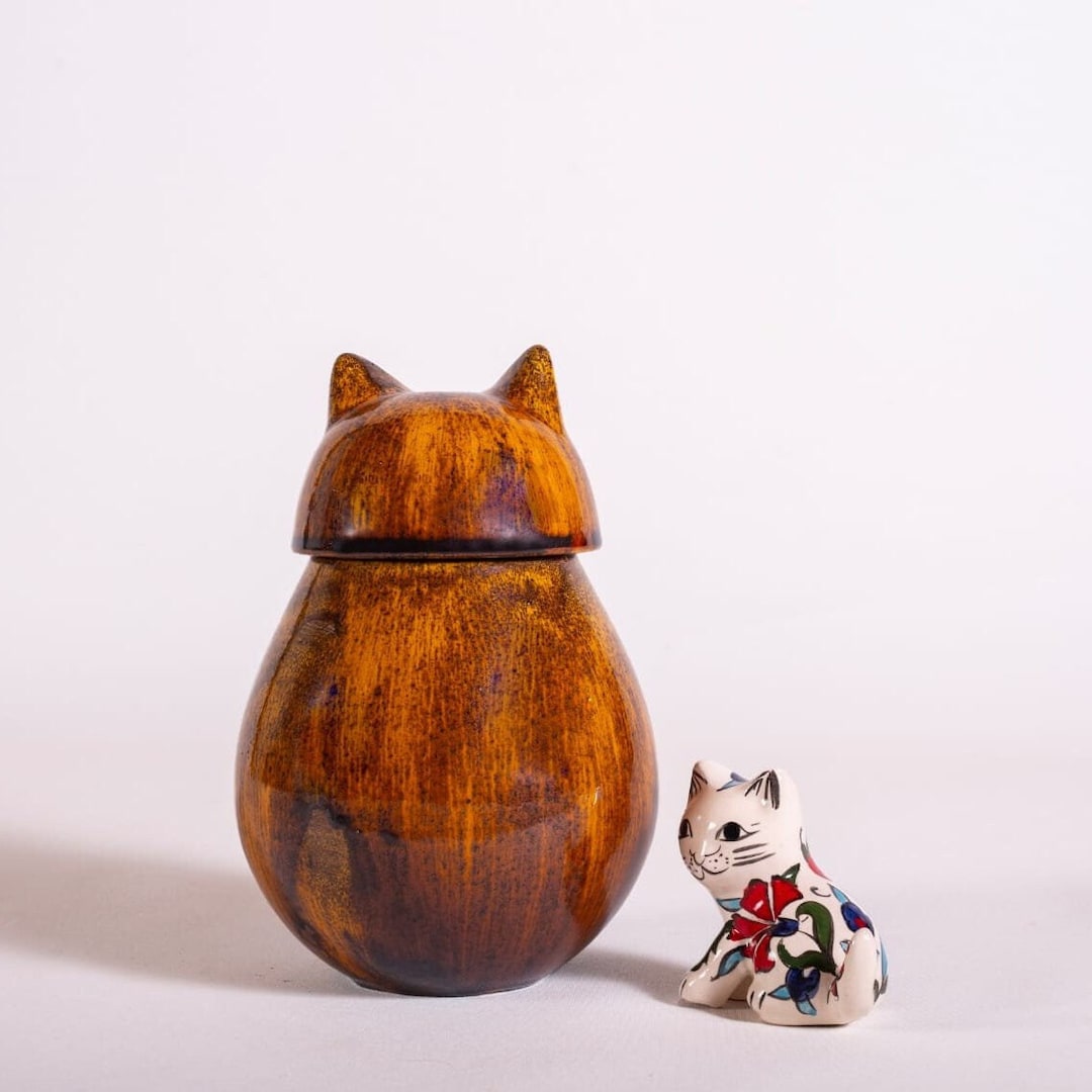 Hand-crafted Pet Urn for Calico Cats Pet Urn Cat Memorial Feline Urn ...
