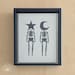 Celestial Skeletons Linocut on Lokta Paper, 8.5"x11" - Blockprint ...