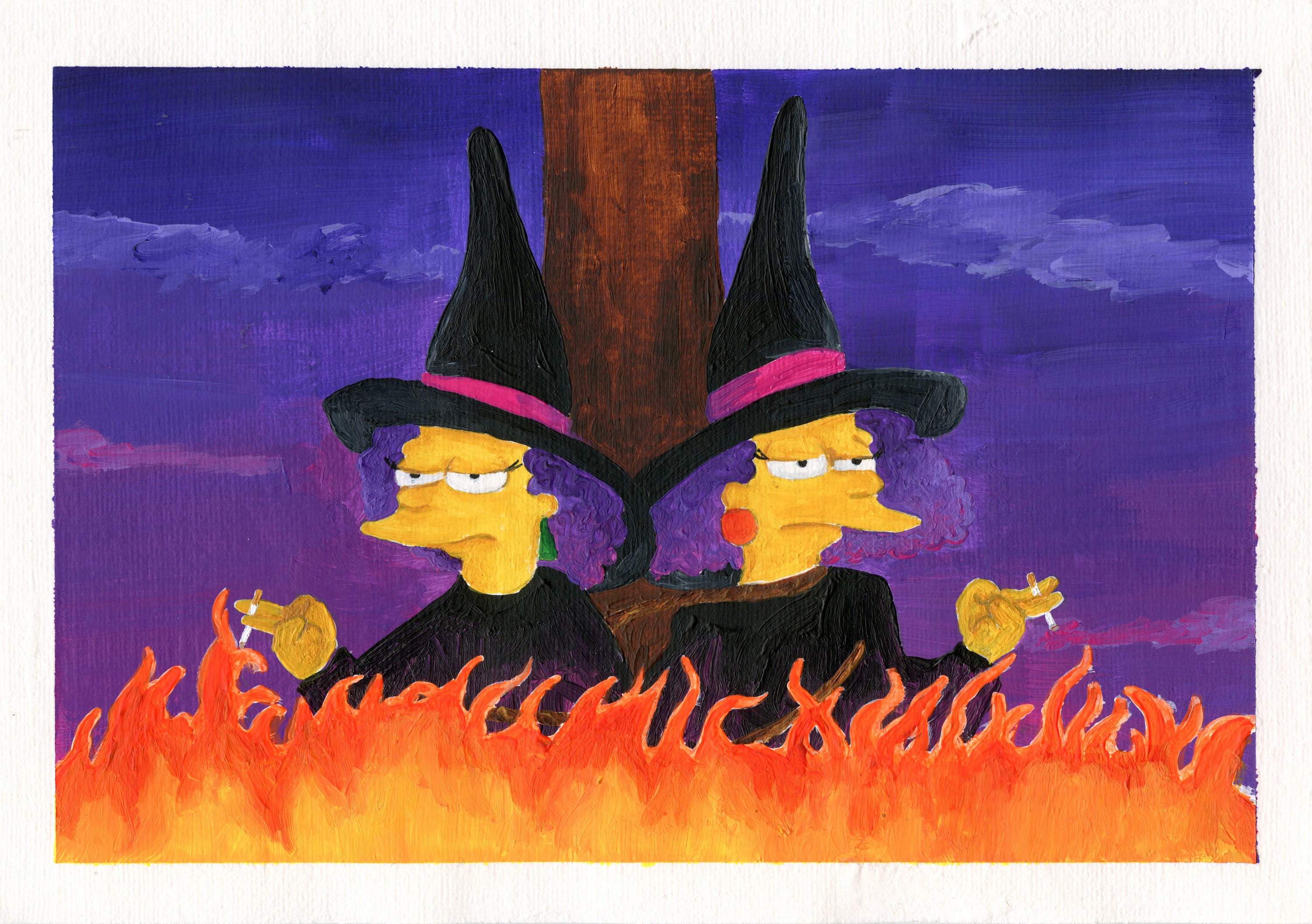 Witchy Patty and Selma Sticker the Simpsons Treehouse of | Etsy