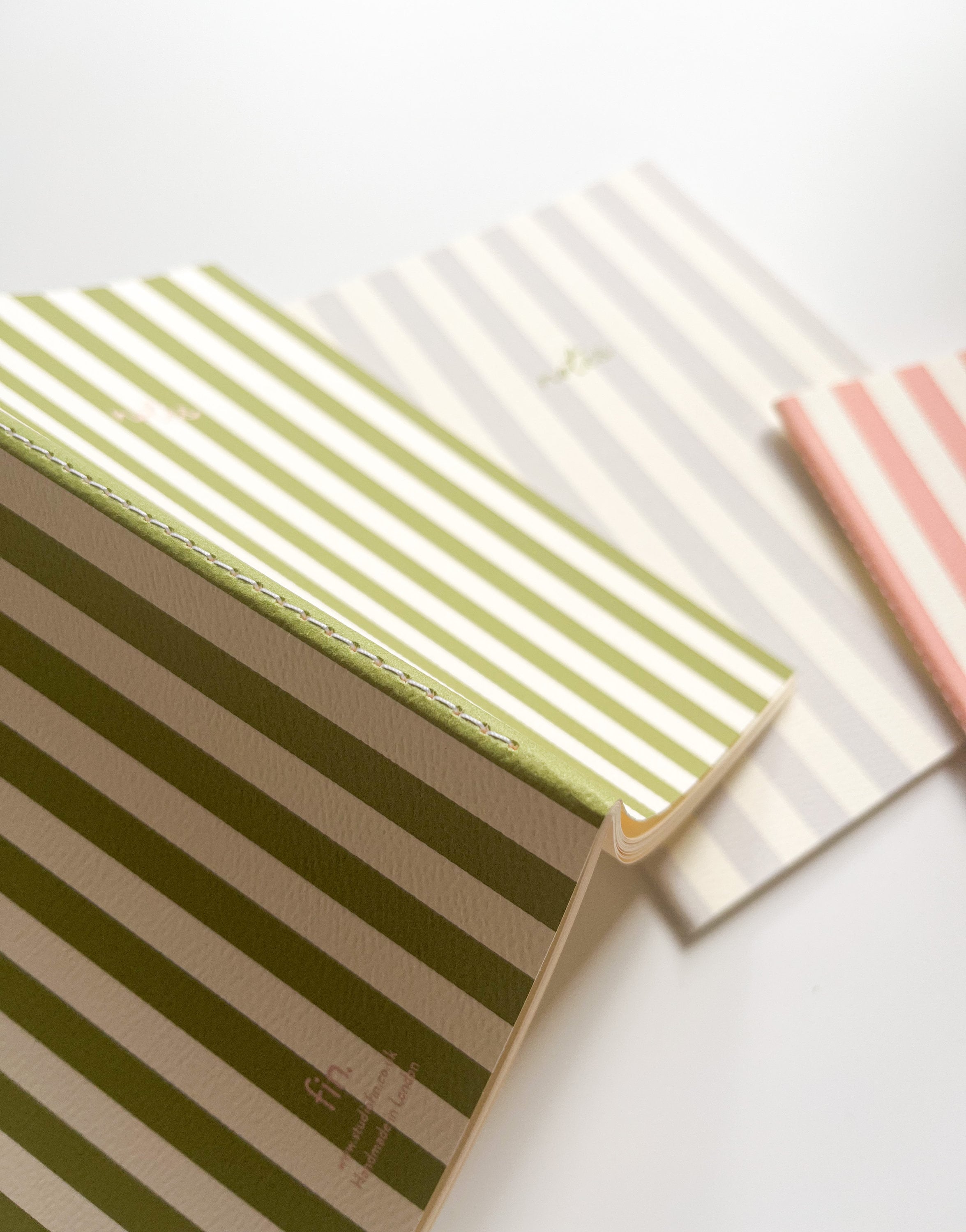 Handmade Notebook - Personalised / A5, A6 Size / Striped Notebook ...