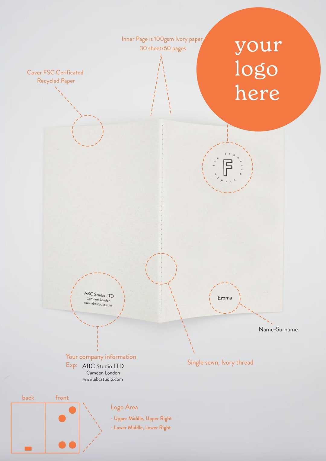 Customised Notebook Personalised / A5, A6 / Different Names for Each ...