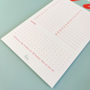 Patterned Perpetual Calendar / Special Day Calendar With Horoscope ...