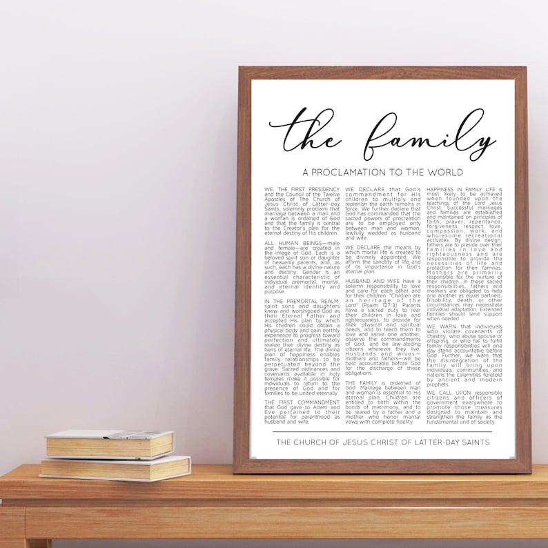 The Family A Proclamation to the World Digital Download, LDS Quotes ...