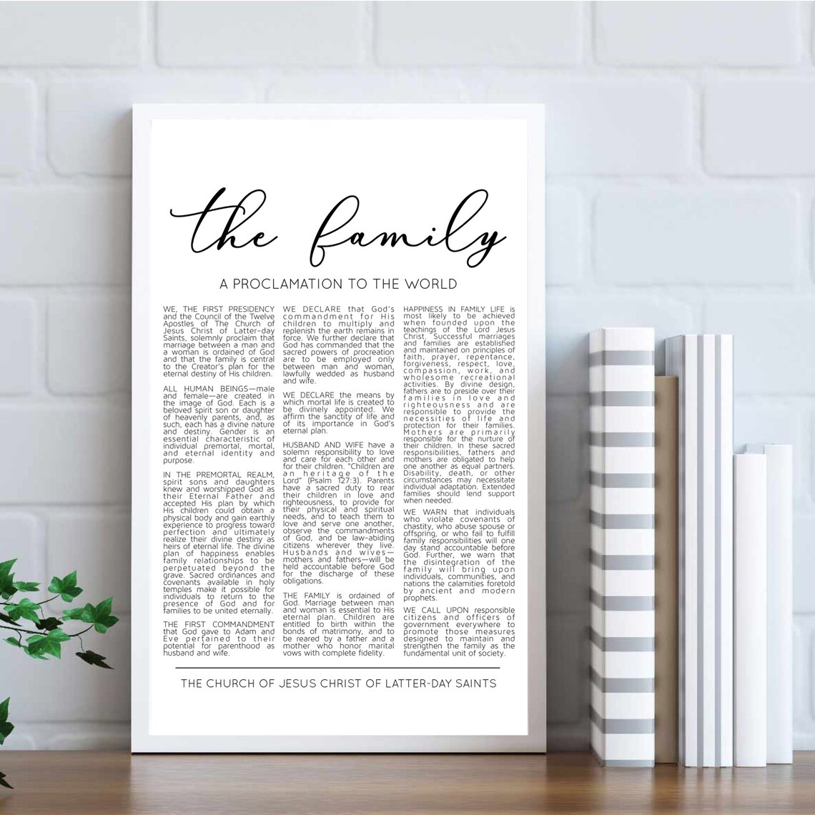 The Family A Proclamation to the World Digital Download, LDS Quotes ...
