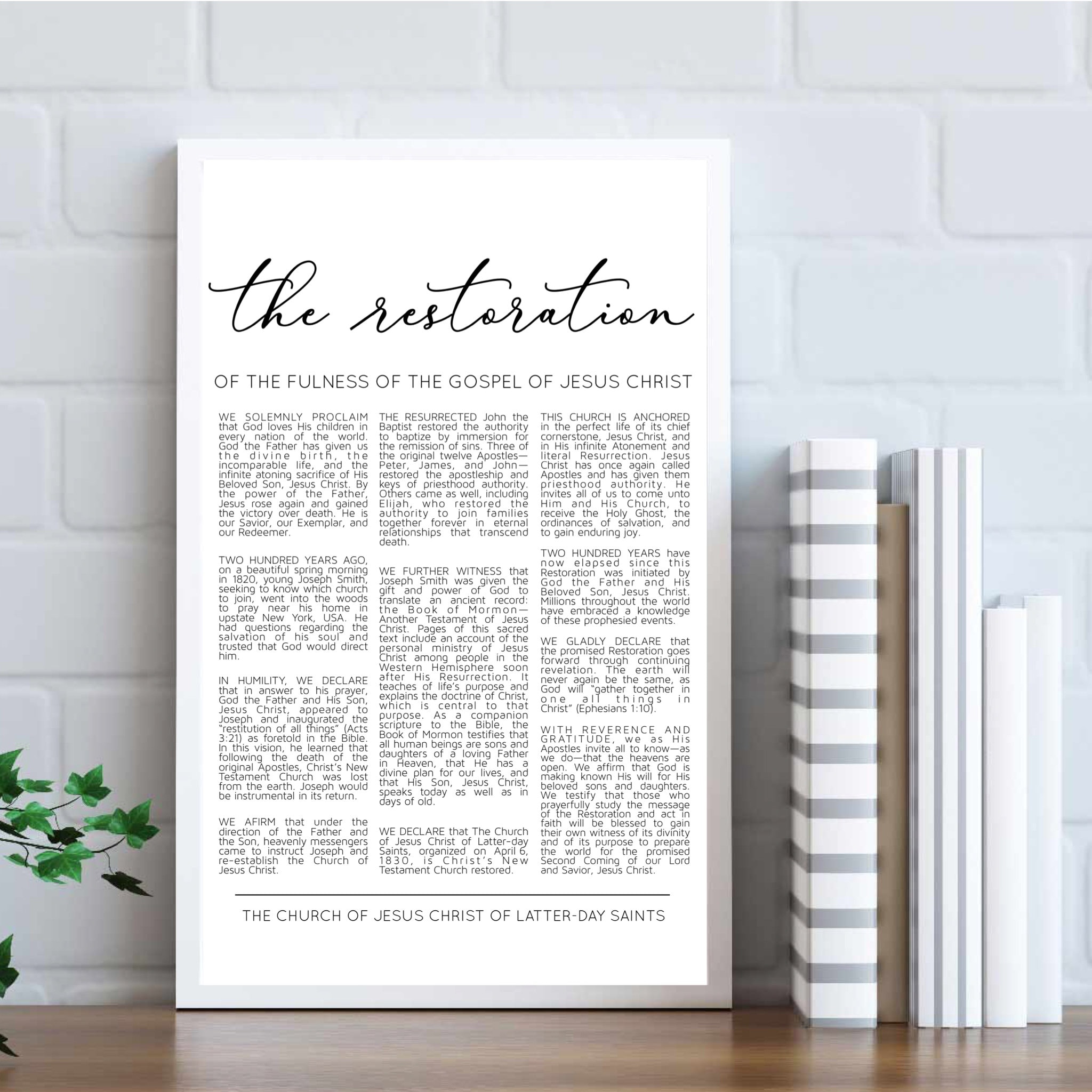 The Restoration Proclamation Digital Download, the Restoration of the ...