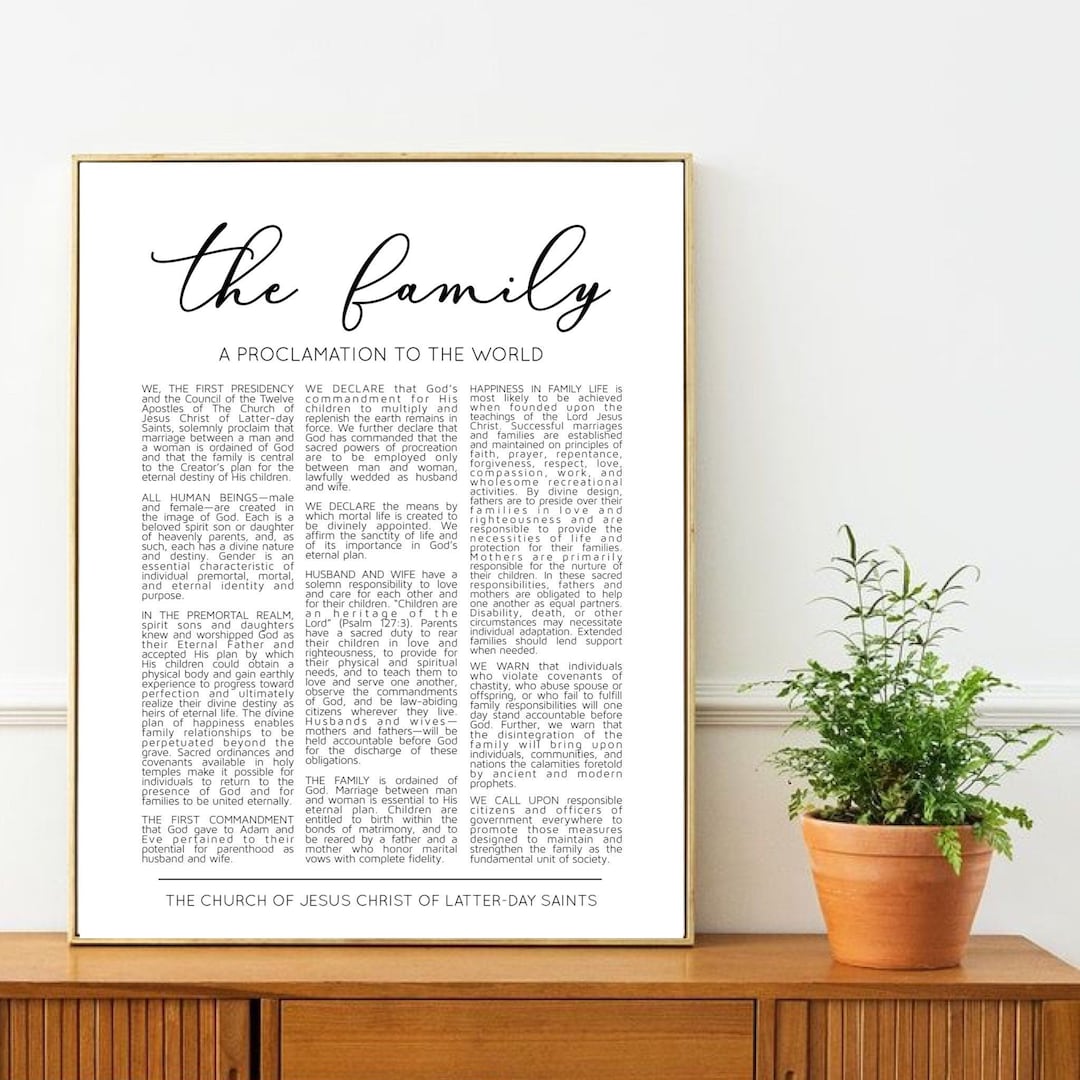 The Family A Proclamation to the World Digital Download, LDS Quotes ...