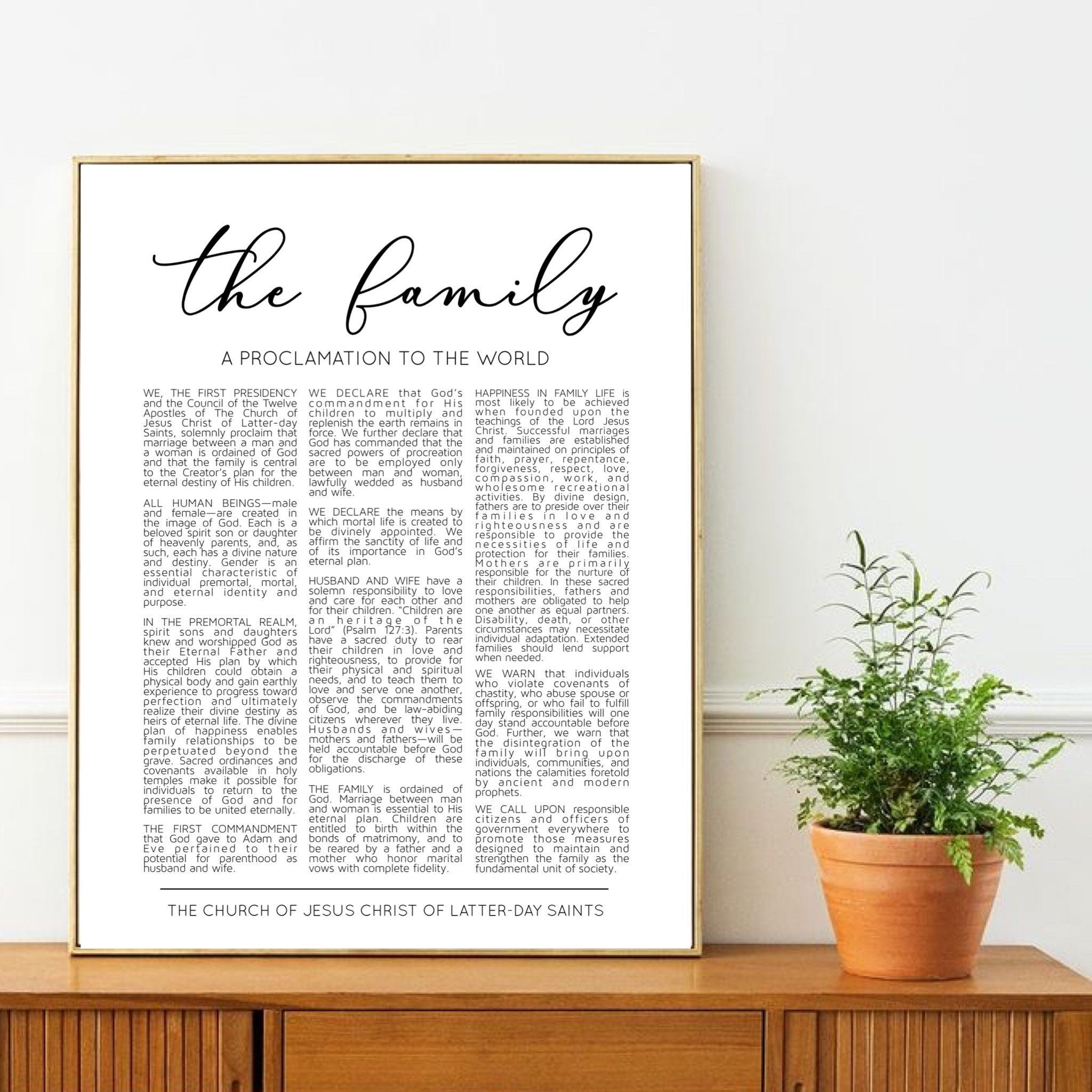 The Family A Proclamation to the World Digital Download, LDS Quotes ...