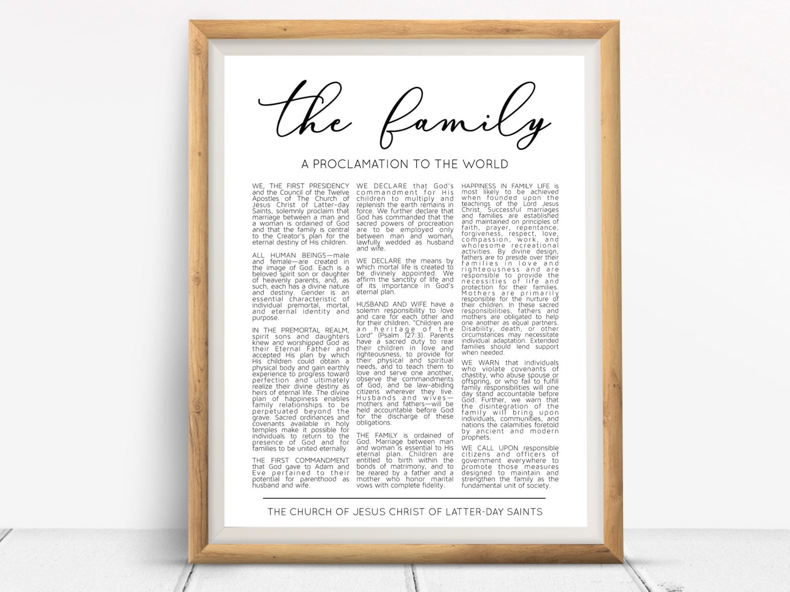 The Family A Proclamation to the World Digital Download, LDS Quotes ...