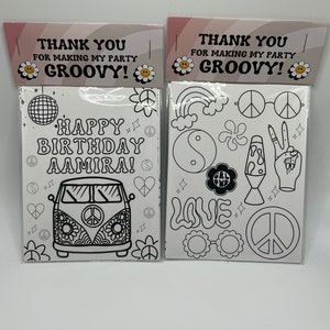 ANY Theme Coloring Cards | Two Groovy Coloring Sheets | Groovy One ...