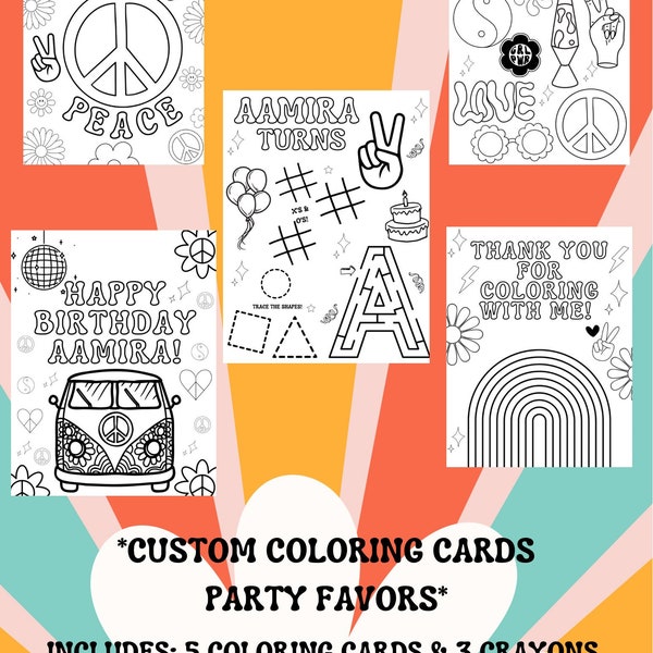 Two Groovy Coloring Pages - Etsy