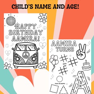 ANY Theme Coloring Cards | Two Groovy Coloring Sheets | Groovy One ...