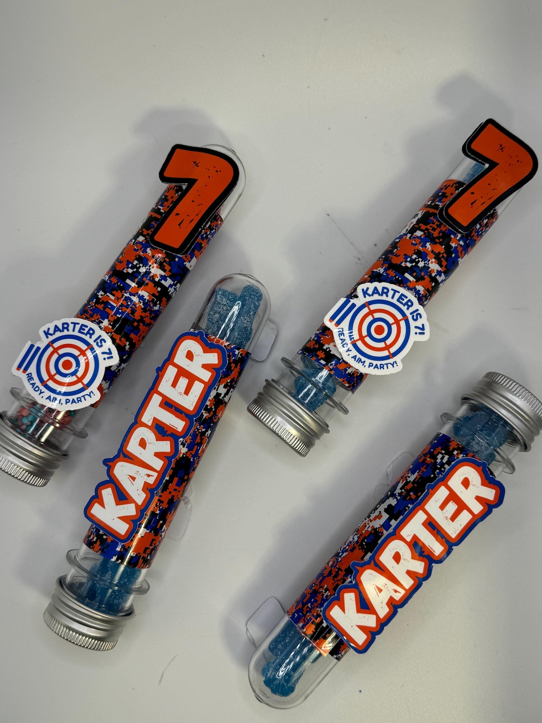Nerf Party Candy Tubes, Party Favor Candy Tubes, ANY THEME, Customer ...