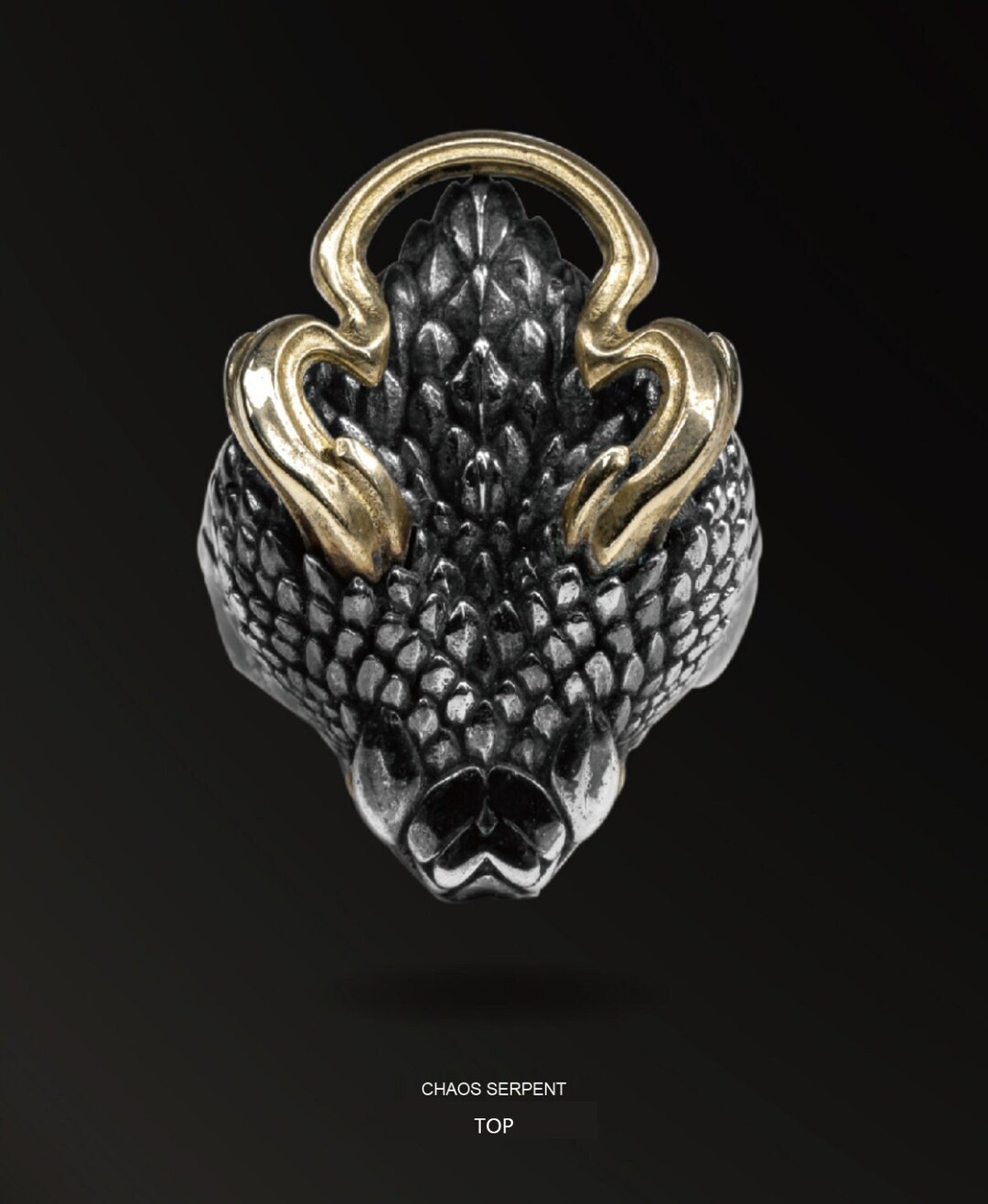 Personalized Handmade Retro Niche Silver Ring,chaos Serpent Head,unique ...