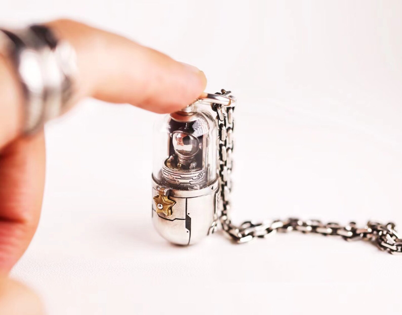 Space Capsule Pendant,detachable and Assembleable Space Capsule,silver ...