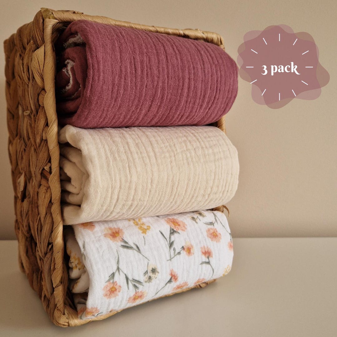 Set of 3 Waterproof Change Pad Double Gauze Muslin Travel Changing Mat ...