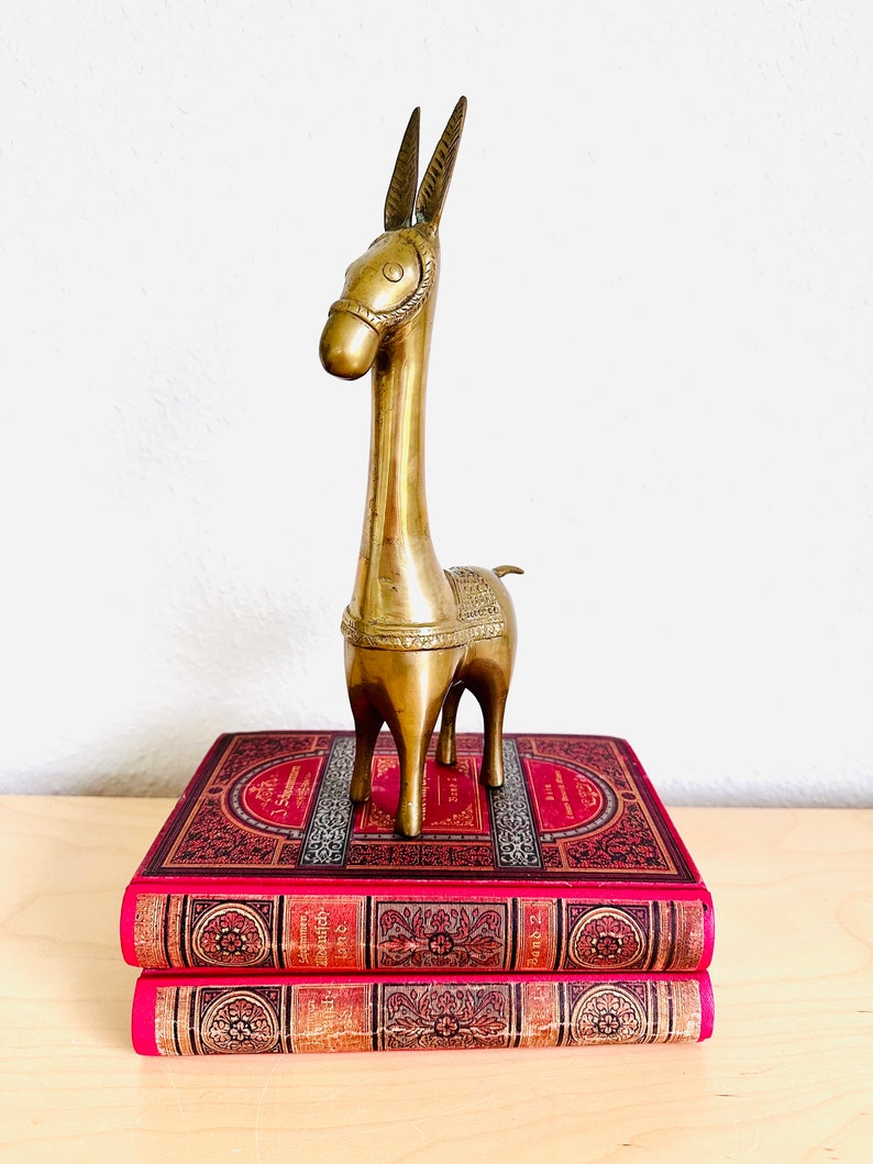 Solid Brass Donkey/mule Vintage Animal Sculpture / High-quality Vintage ...