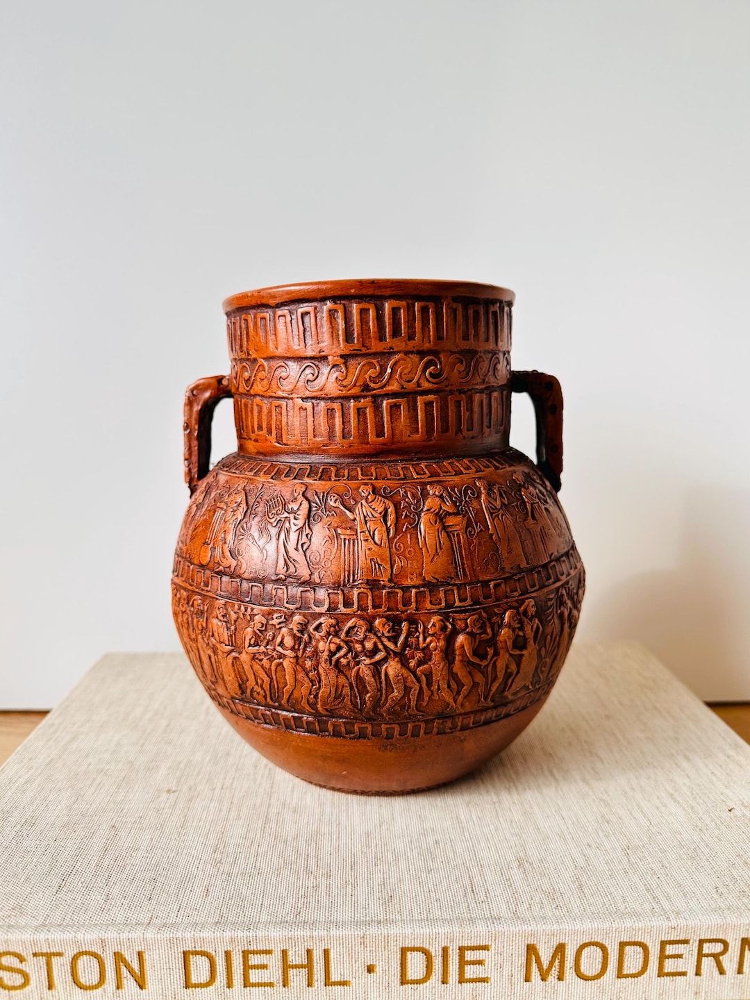 Vintage Vase in Classical Greek Design Retro Greek Revival Vase ...