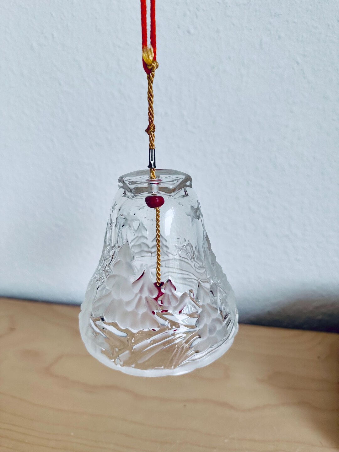 Vintage Glass Christmas Bell With Winter Scene by Walther Glas West ...