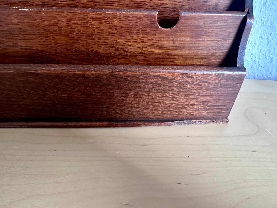 Rustic Vintage Letter Holder / Letter Rack / Desk Organizer Made of ...