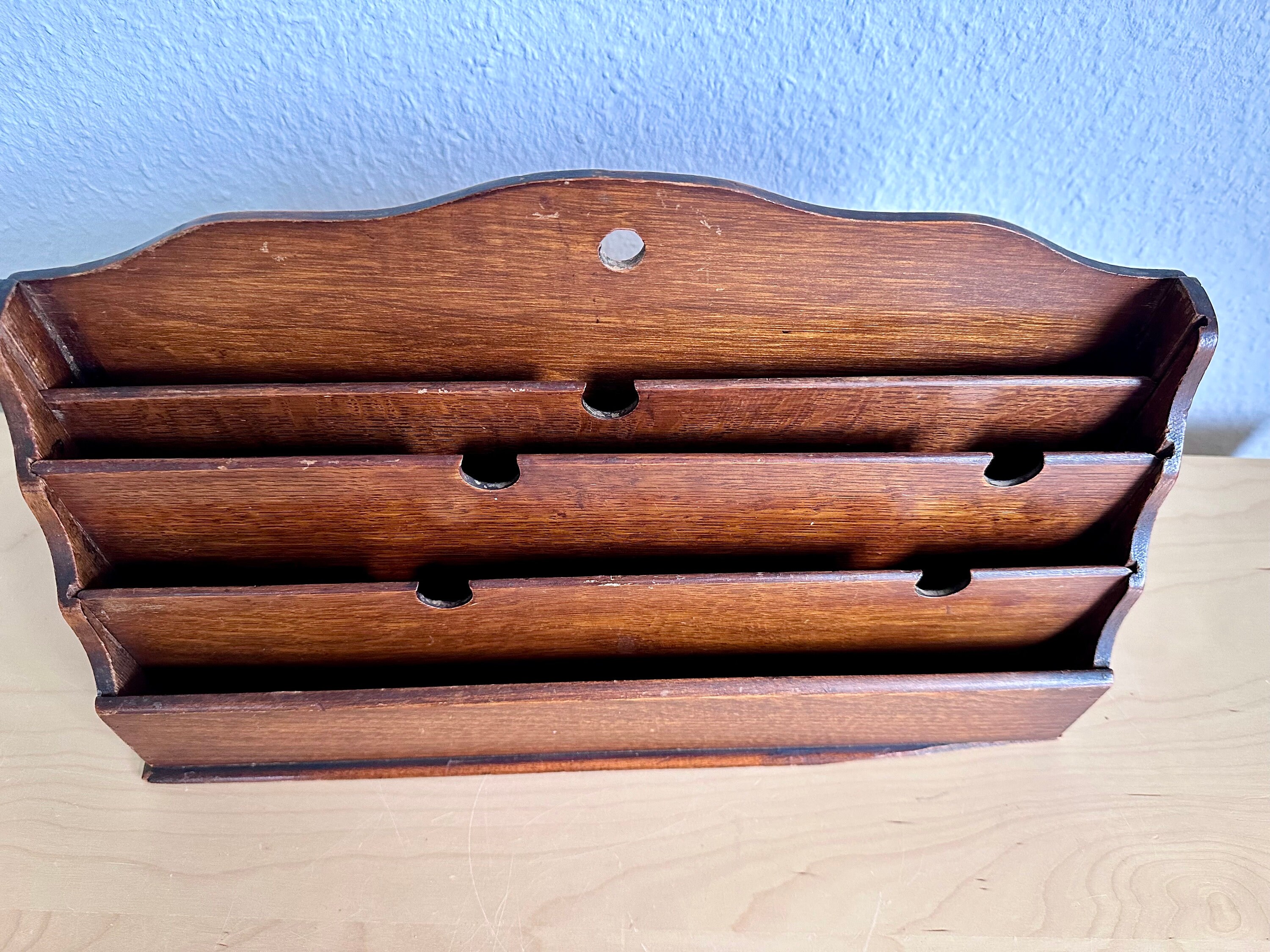 Rustic Vintage Letter Holder / Letter Rack / Desk Organizer Made of ...