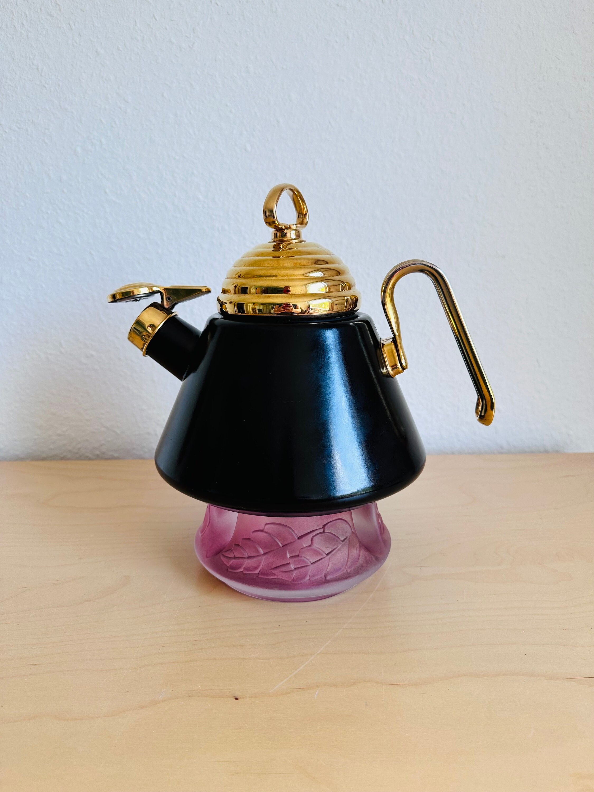 Black Enamel Tea Kettle / Water Kettle by Prinz West Germany ...