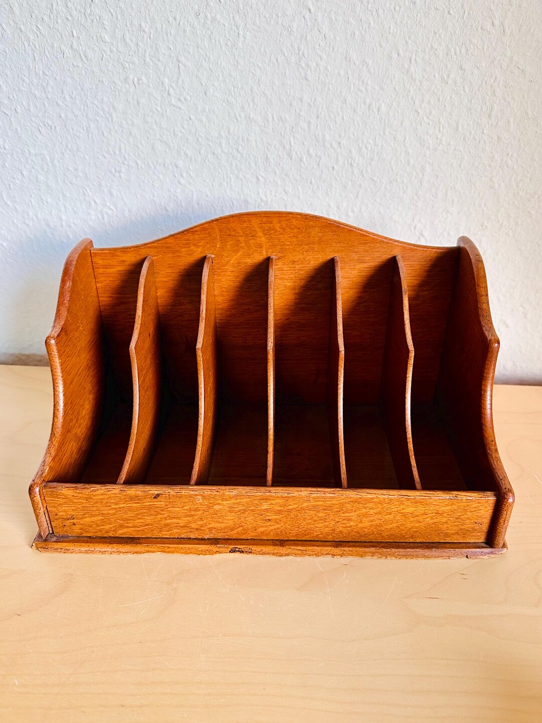 Rustic Vintage Wooden Desk Letter Holder | Classic Wooden Letter ...