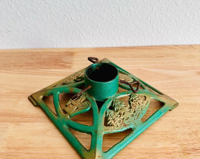 Vintage Cast Iron Christmas Tree Stand 1950s Vintage Christmas Decor ...